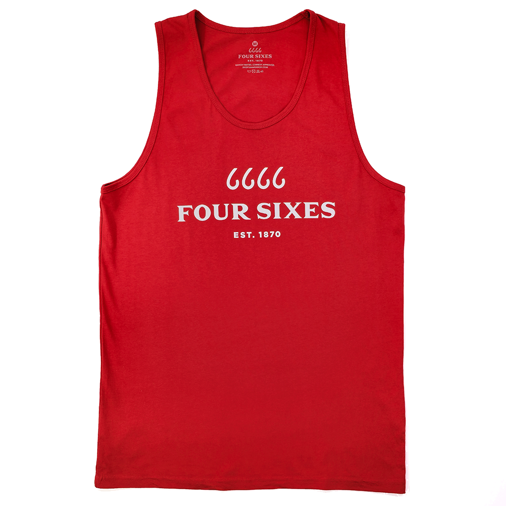 Four Sixes Logo Tank Top - Red – Shop 6666 Ranch